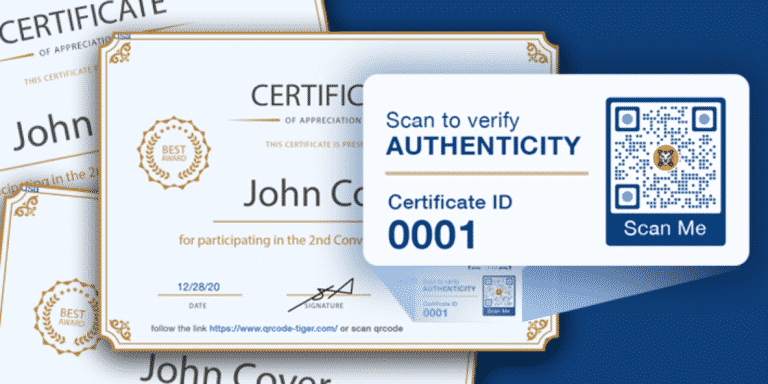 How to use QR codes on certificates and verify documents