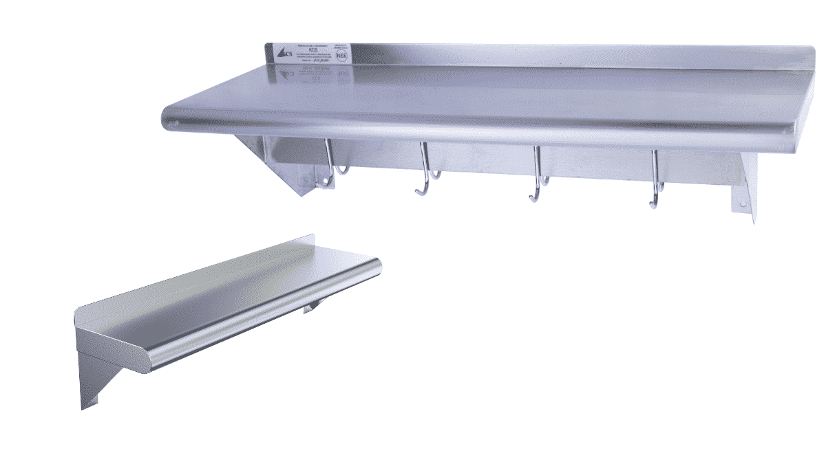 Wall Mount Stainless Steel Shelves