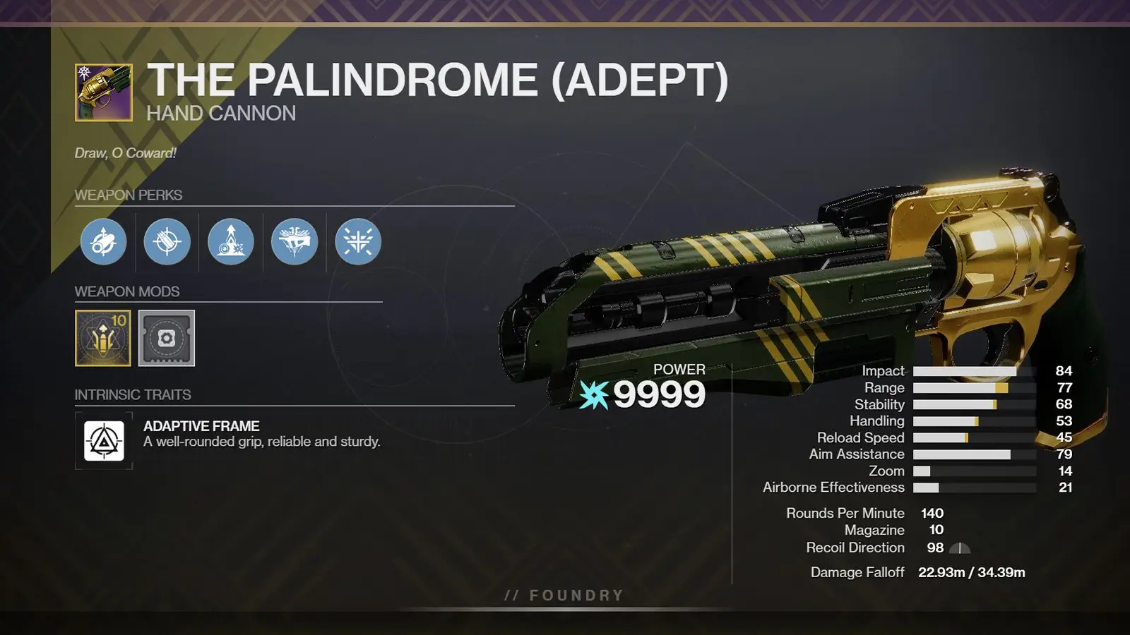 Palendrome Perks Heresy: Mastering PvE and PvP