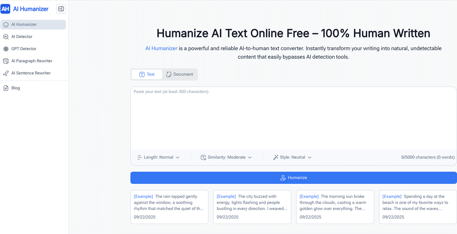 AI Humanizer: Turn AI-Generated Text into Natural, Human-Like Writing