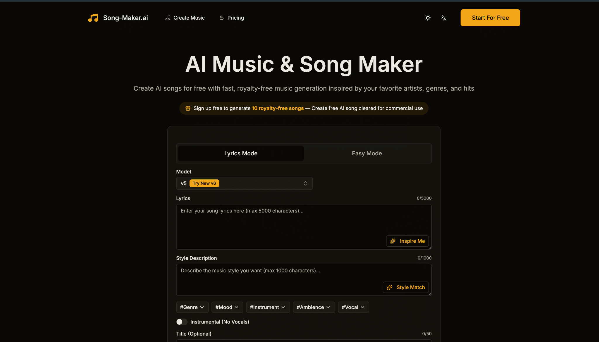 Top 5 AI Song Makers in Early 2026